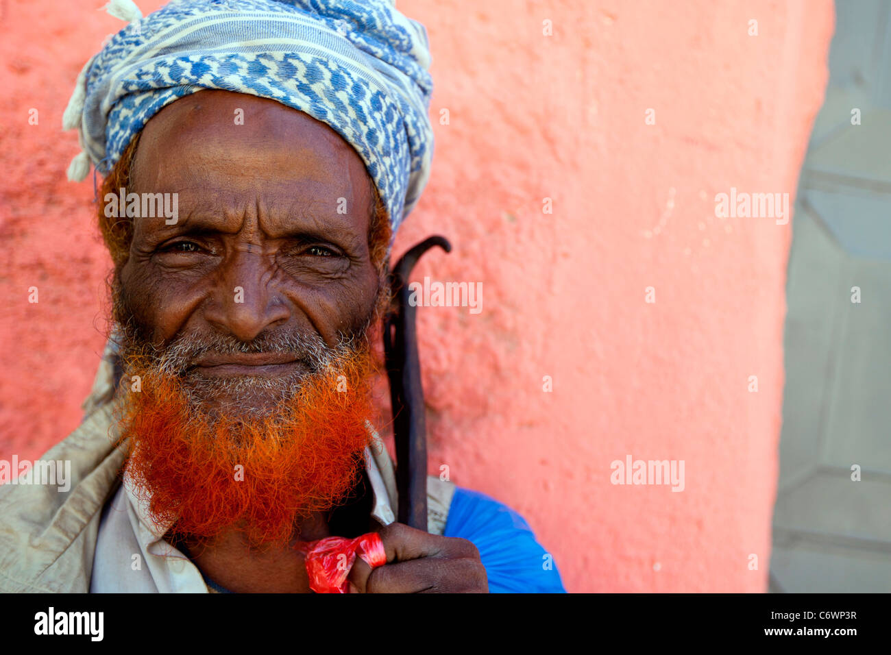 Portrait of a Harari gentleman in the colourful walled city of Harar in ...
