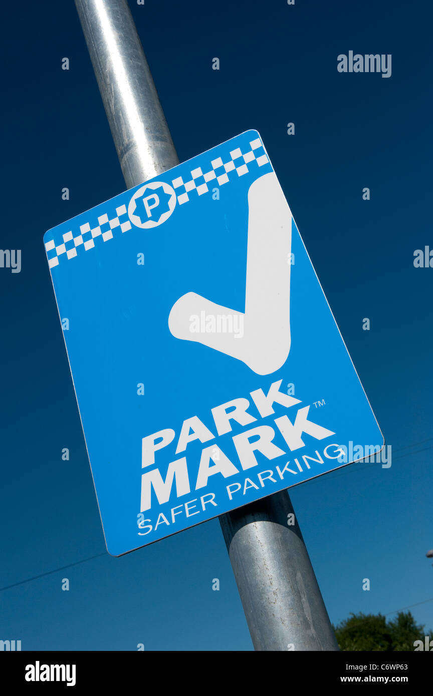 Sign in a station car park confirming that it is part of the Park Mark ...