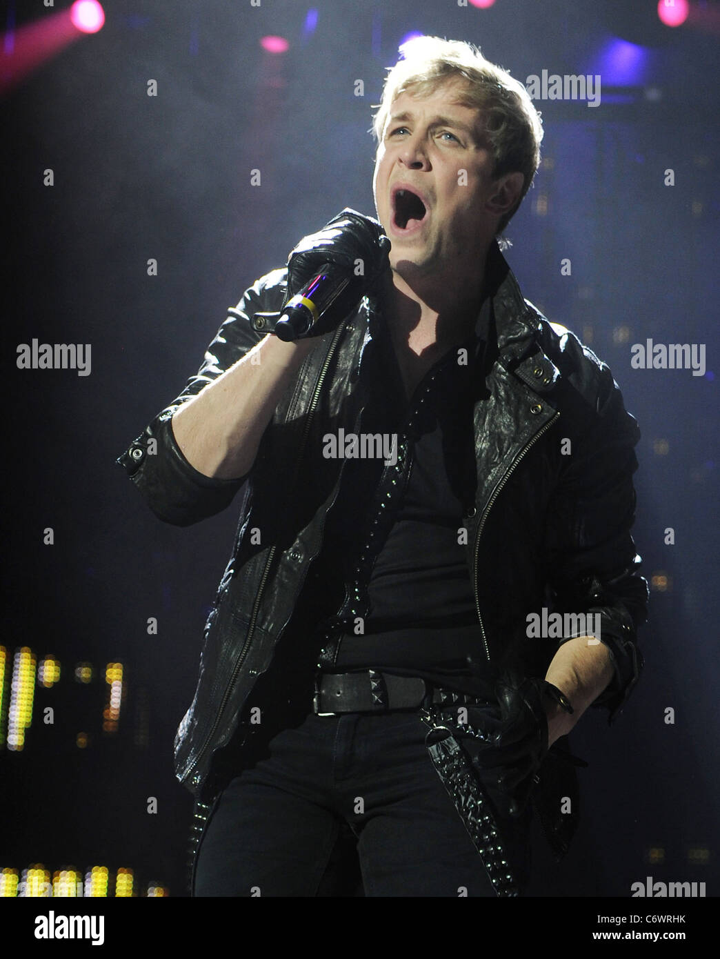 Kian Egan Westlife Performing At The O2 Arena London Hi Res Stock