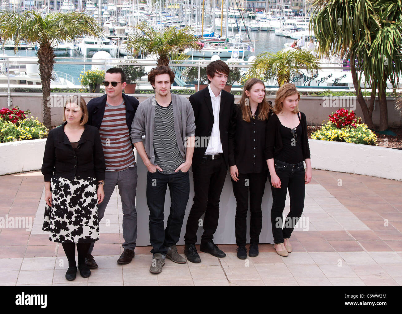 Producer Laura Hastings-Smith, writer Enda Walsh, Aaron Johnson ...