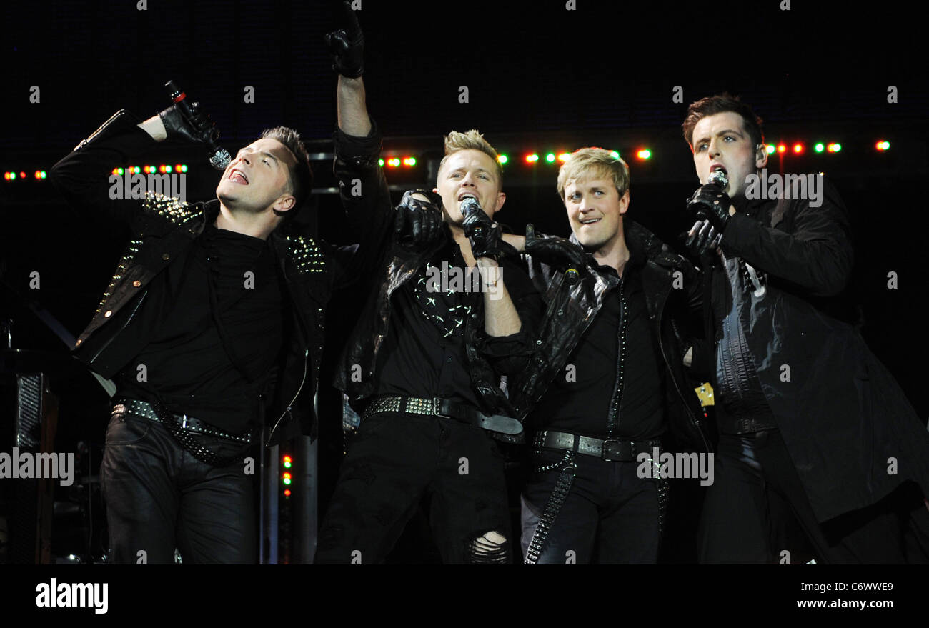 Westlife performing at the O2 Arena London, England- 13.05.10 Stock ...