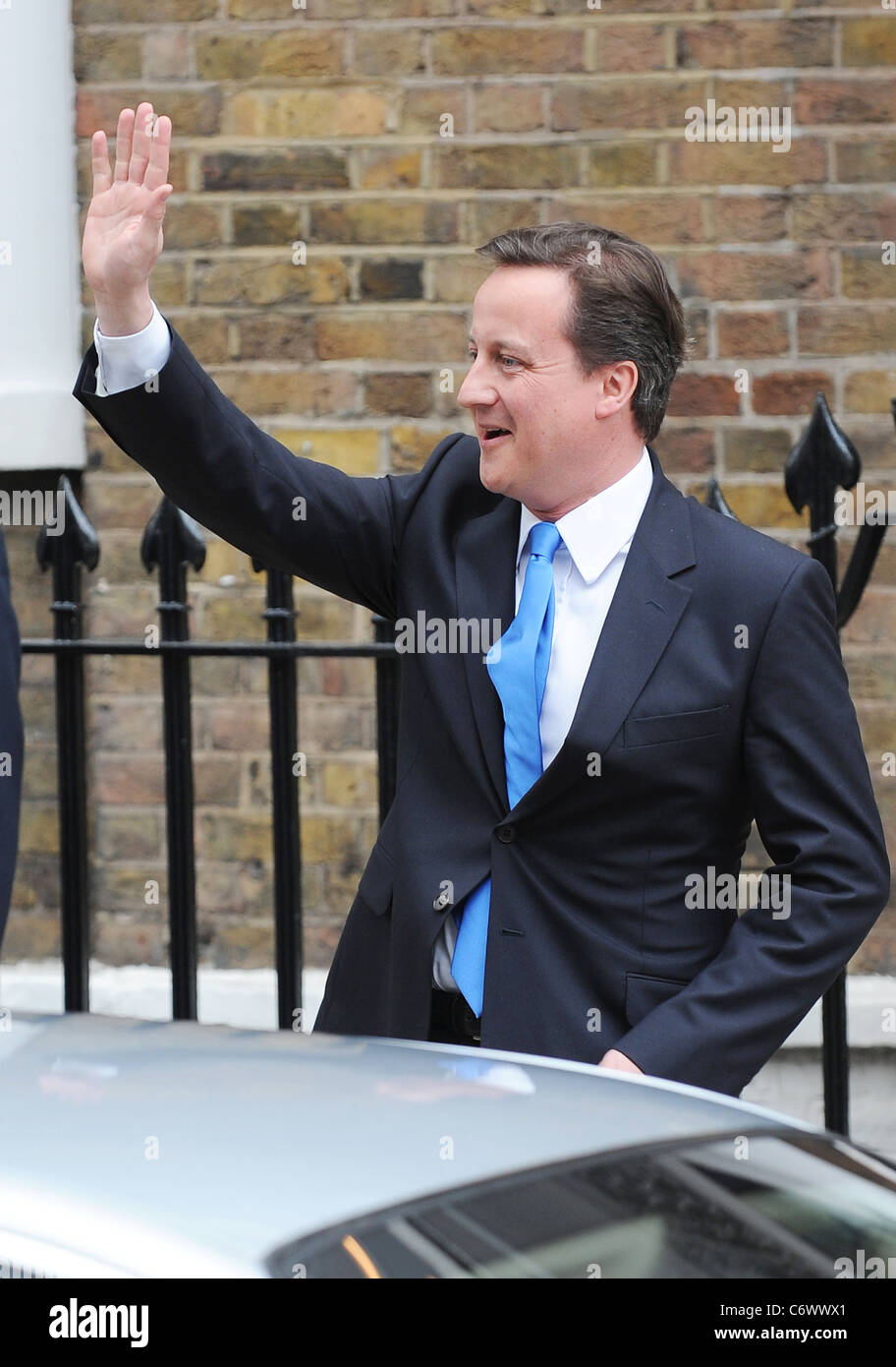 Conservative Party leader David Cameron arriving to make a statement at ...