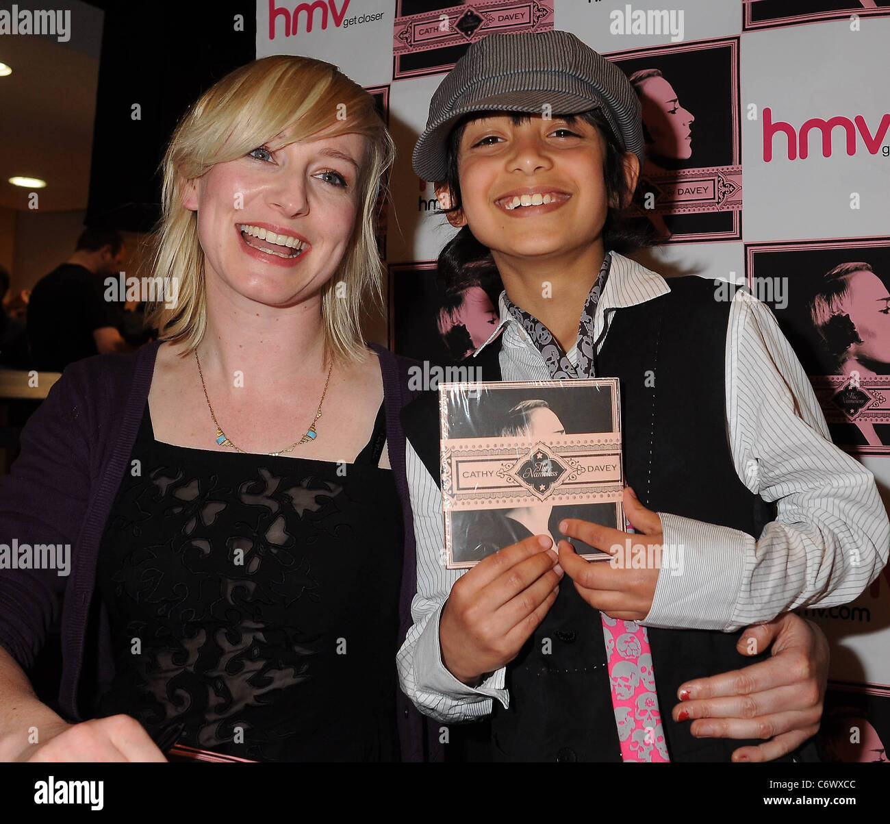 Cathy Davey with a young fan Cathy Davey signs copies of her new album ...
