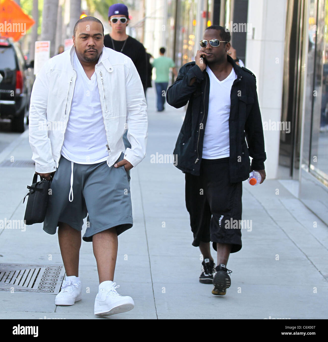 Timbaland aka Tim Mosely shopping at Louis Vuitton on Rodeo Drive in ...