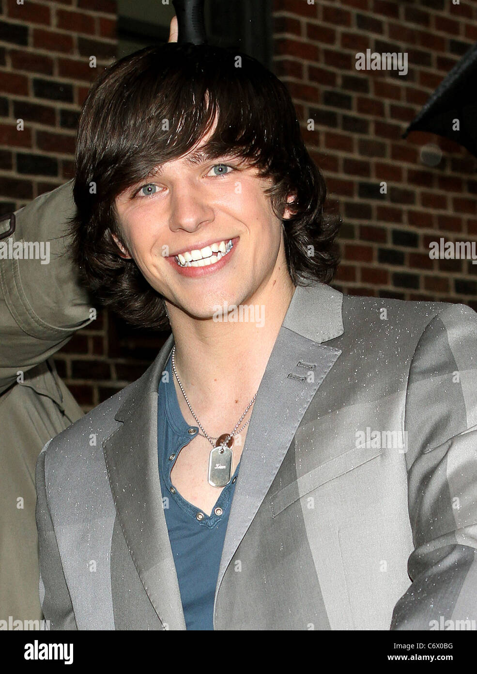 American Idol contestant Tim Urban outside the Ed Sullivan Theater for ...