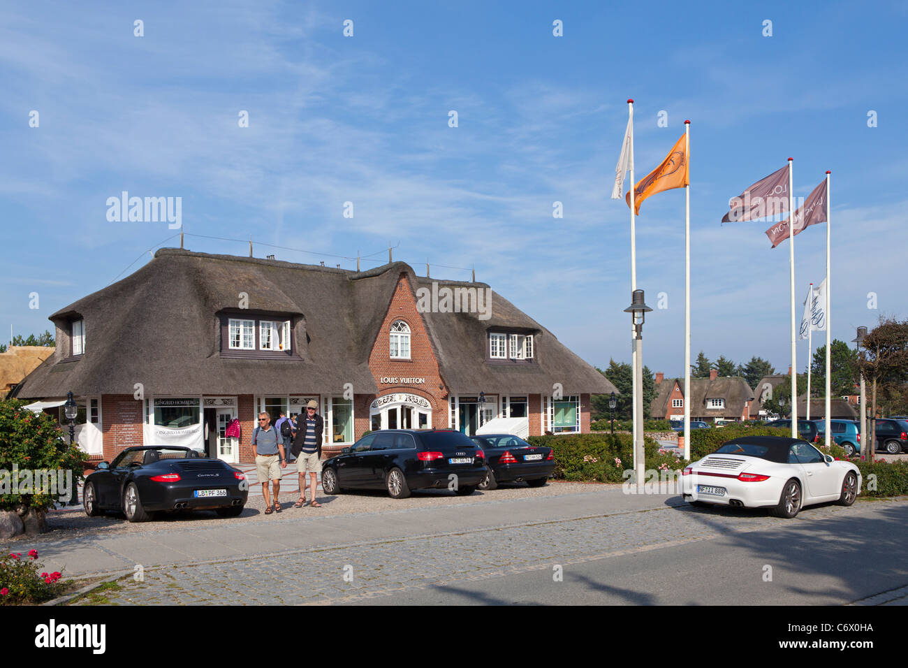 thatched house, Kampen, Sylt Island, Schleswig-Holstein, Germany Stock ...