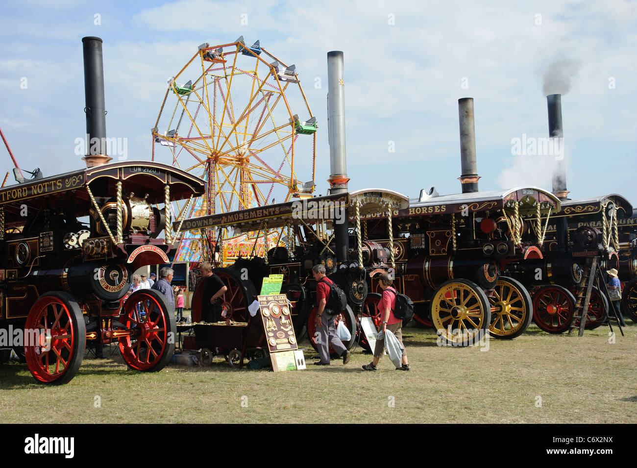 Visitors at the Great Dorset Steam fair at South Down Dorset England UK ...