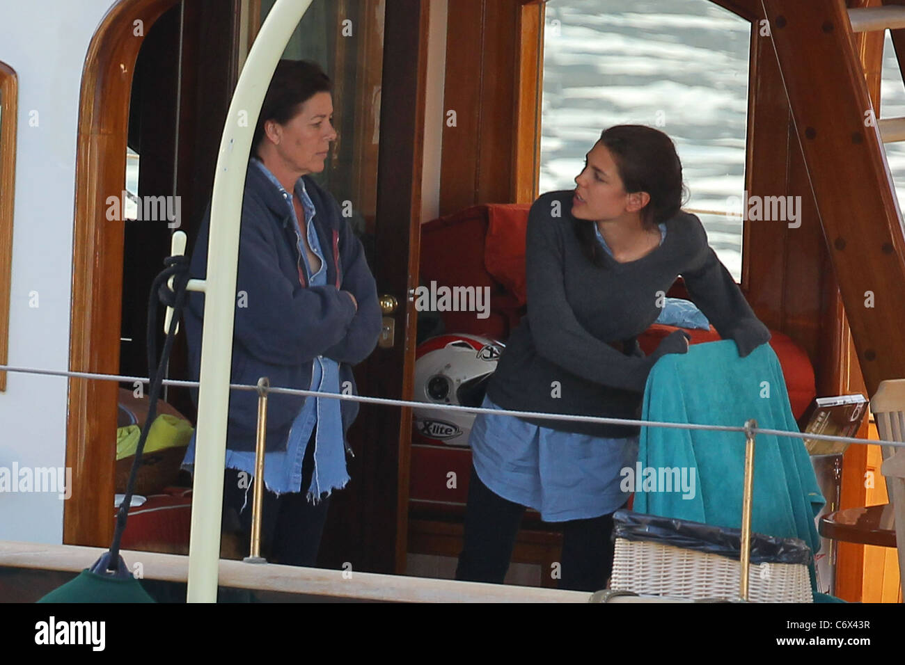 Princess Caroline and Princess Charlotte of Monaco The boat Pacha III ...