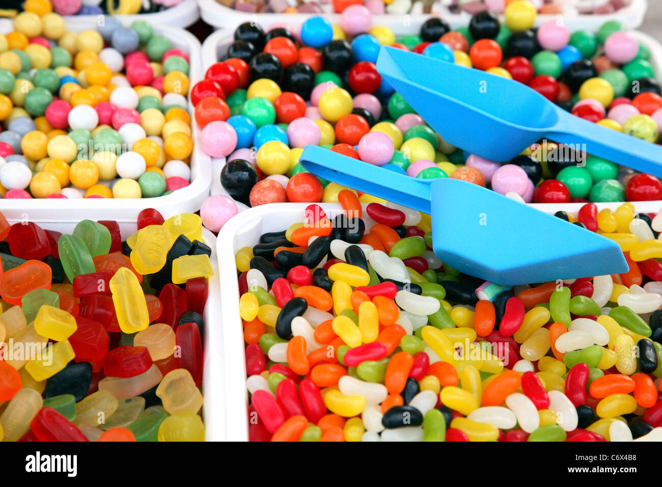 A selection of colorful candy Stock Photo - Alamy