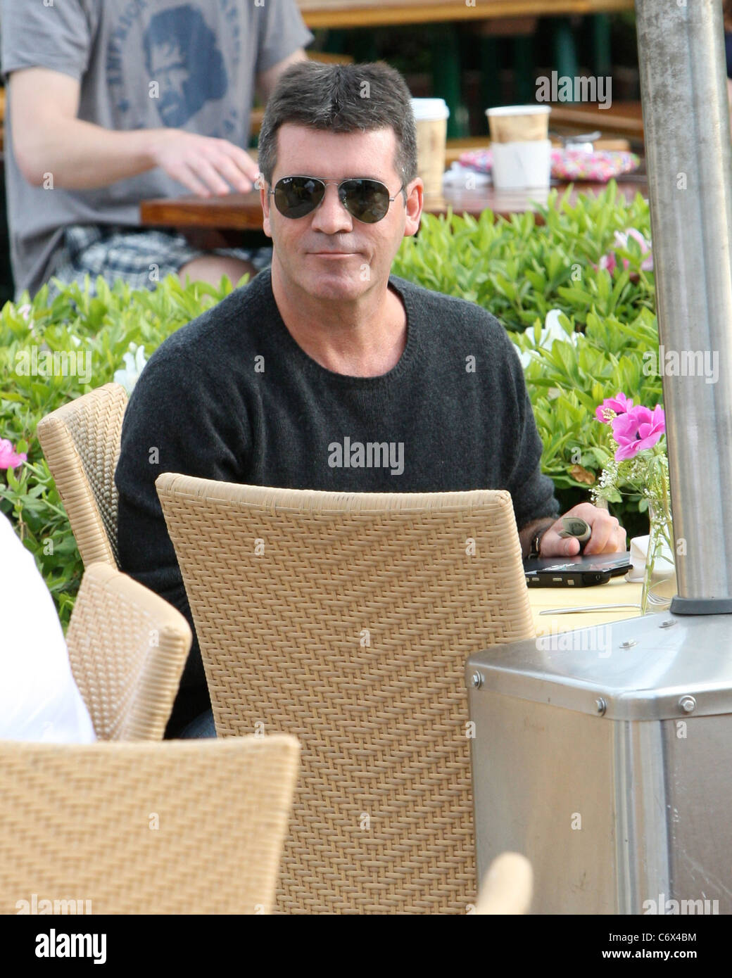 Simon Cowell was spotted out at a restaurant with his Mother. The pop ...