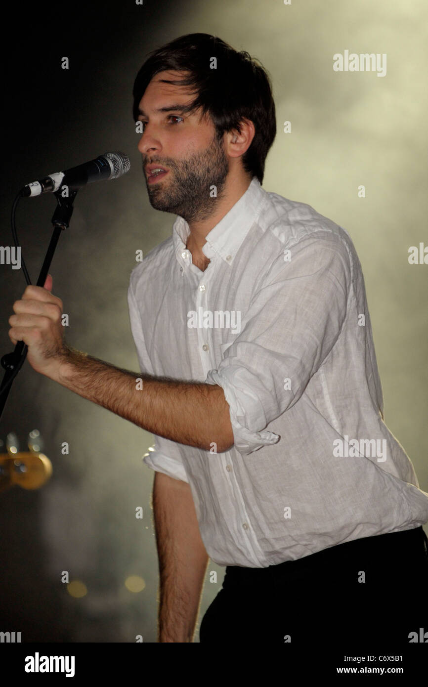 Adam Olenius of band 'Shout Out Louds' performing on stage at the Mod ...
