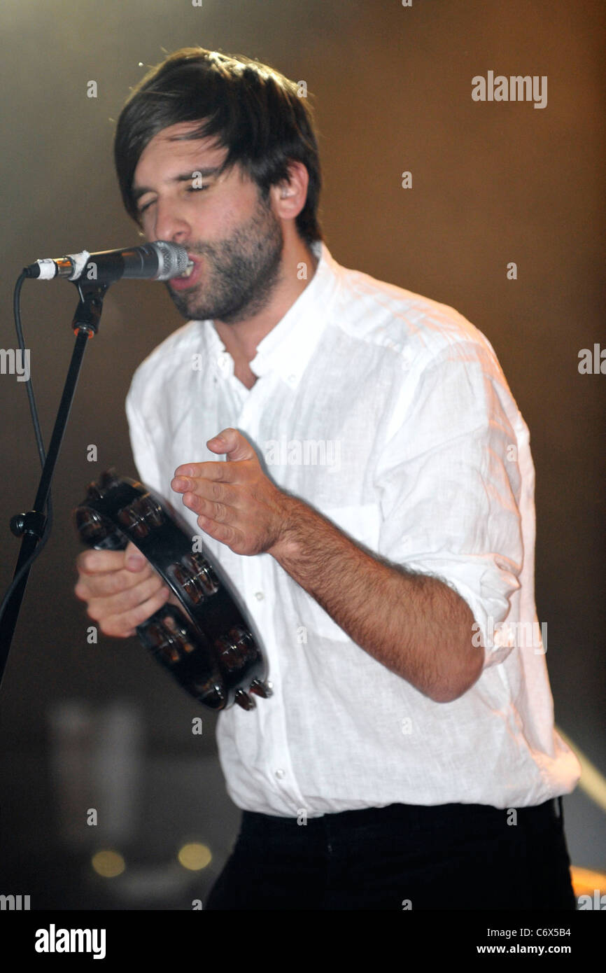 Adam Olenius of band 'Shout Out Louds' performing on stage at the Mod ...