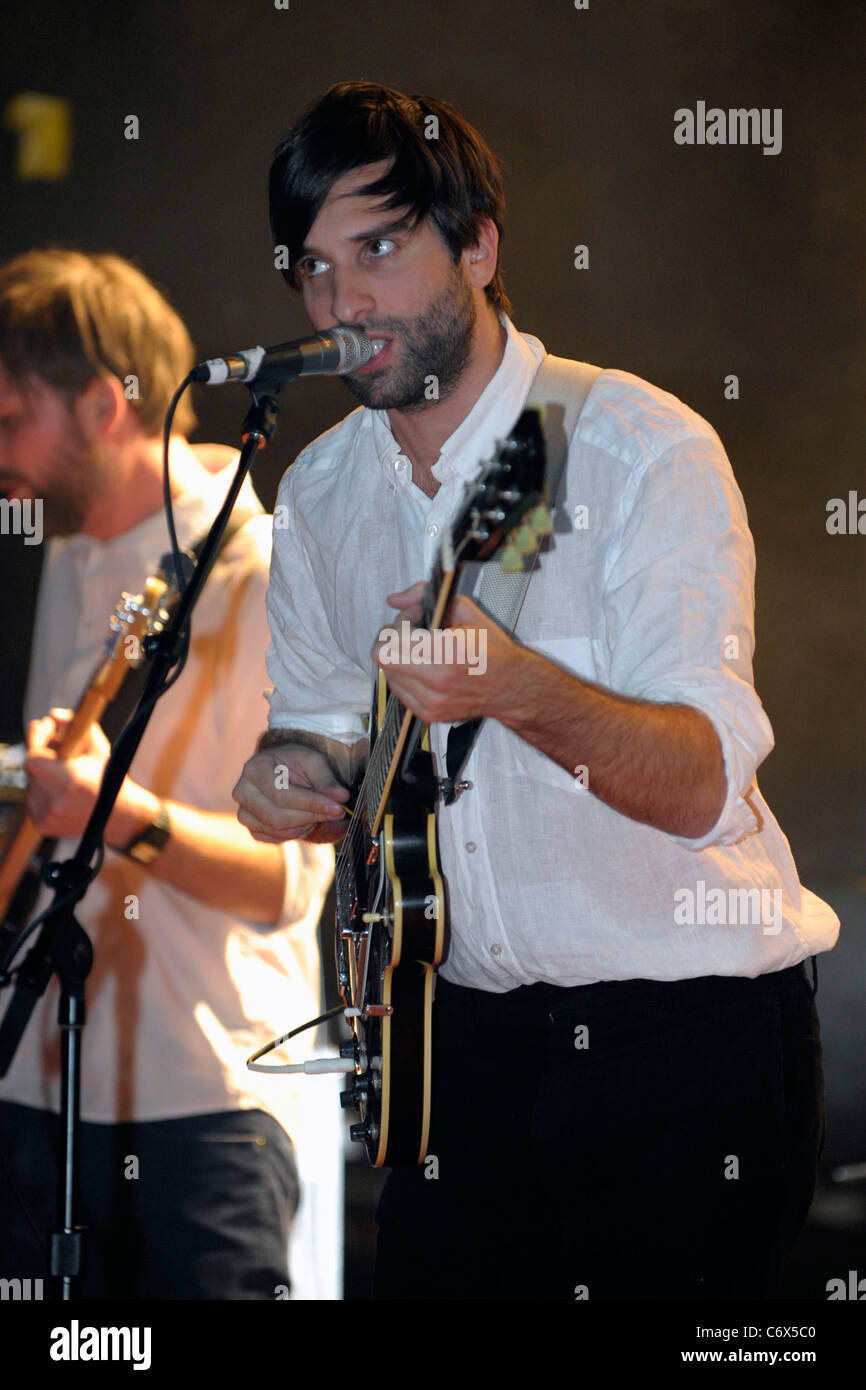 Adam Olenius of band 'Shout Out Louds' performing on stage at the Mod ...