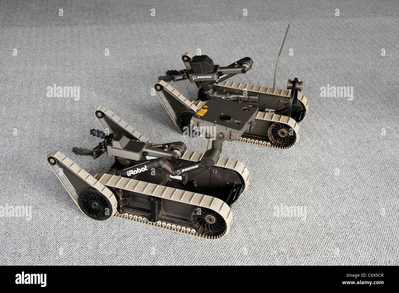 The iRobot Boeing SUGV (Small Unmanned Ground Vehicle) was exhibited at ...