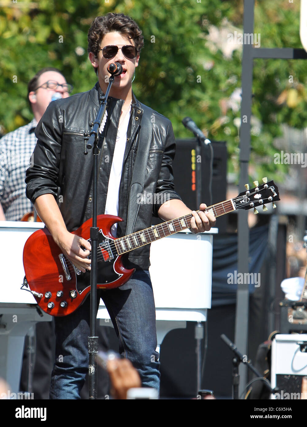 Joe Jonas Jonas Brothers performing live on stage at The Grove Los ...