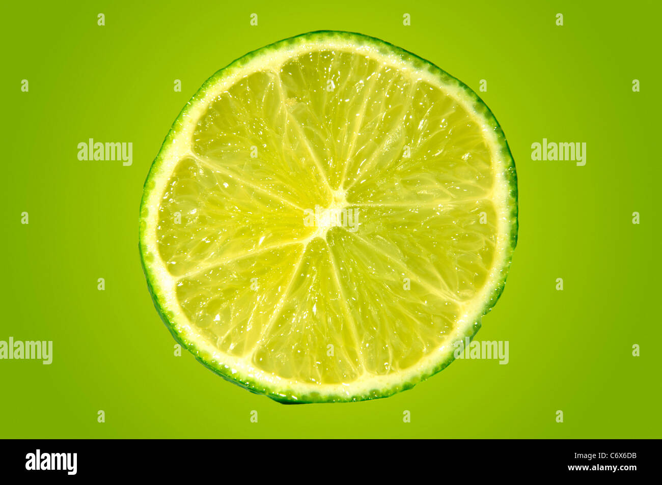 Lime slice on white hi-res stock photography and images - Alamy