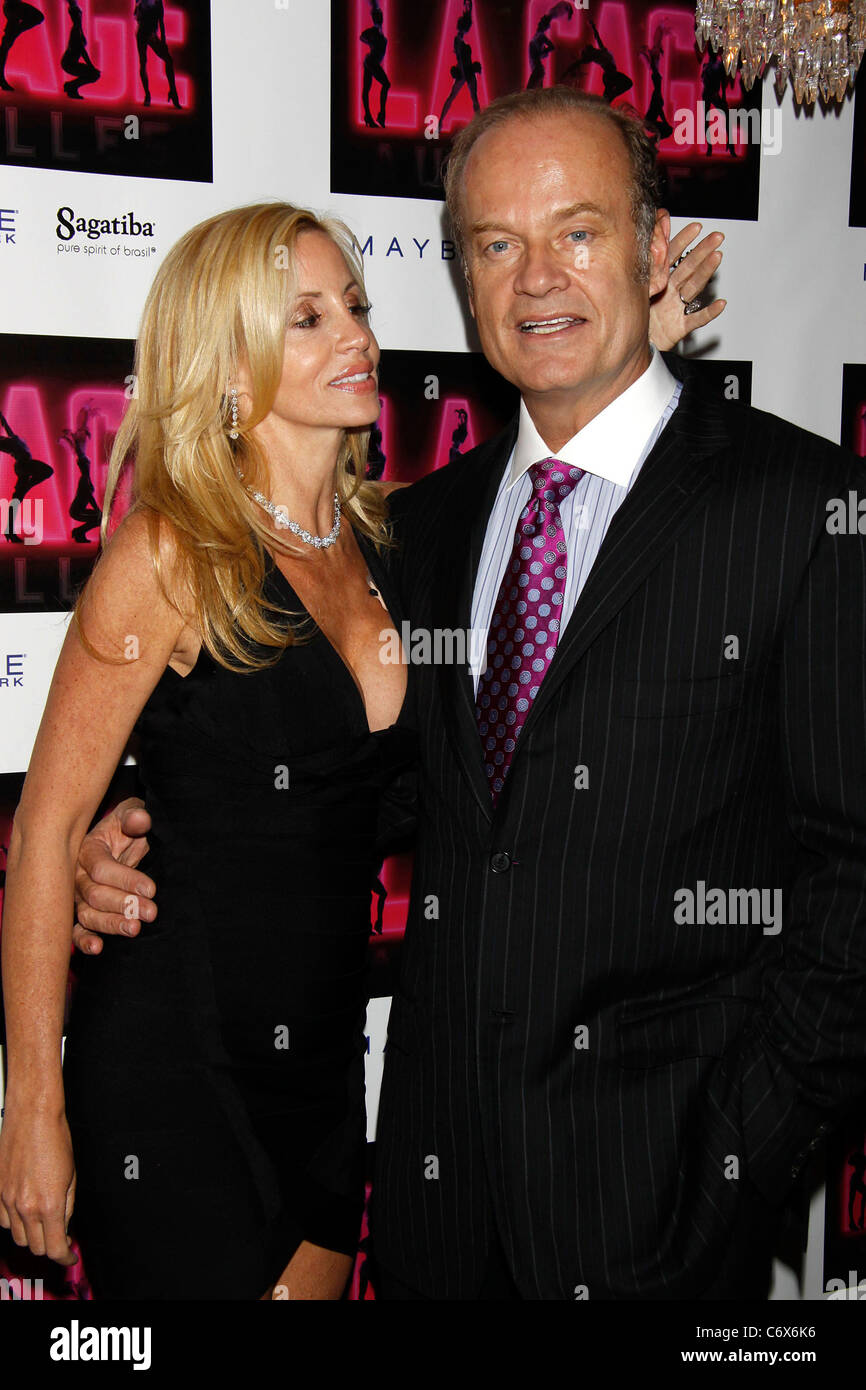 Camille Donatacci and her husband Kelsey Grammer attending the opening ...