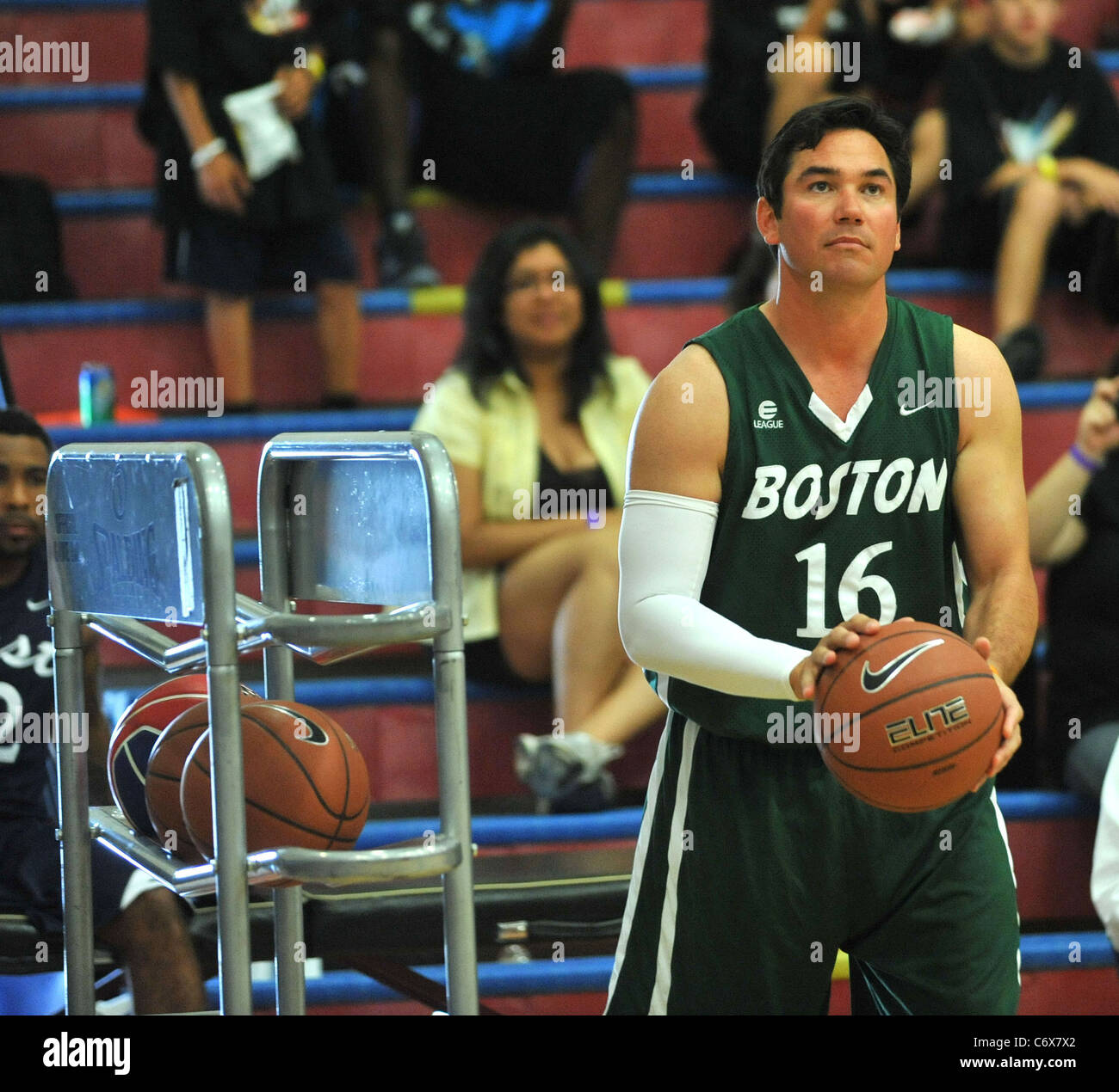 Dean Cain E League's celebrity basketball playoff game held at ...