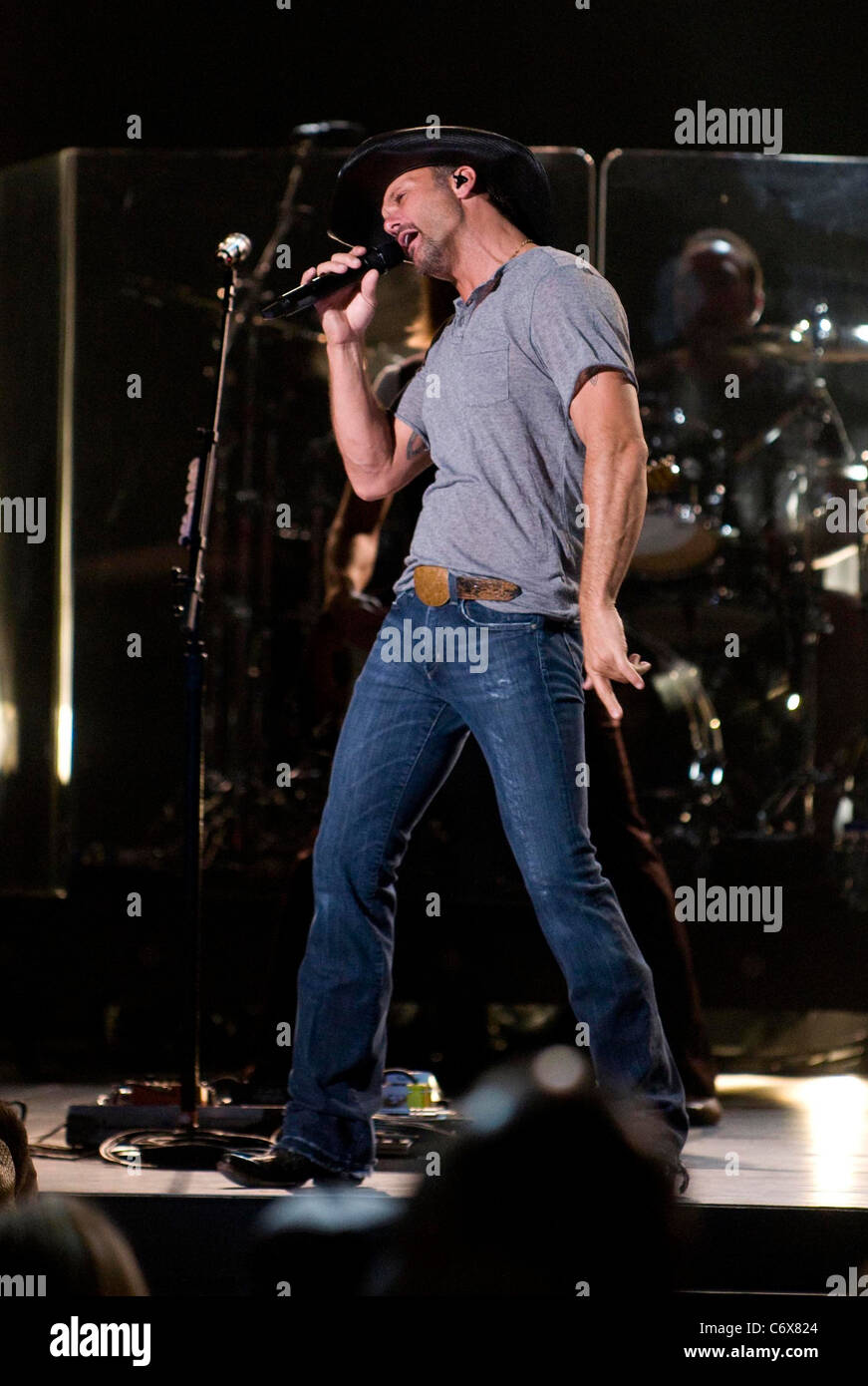 Tim McGraw performing live on stage at Cruzan Amphitheatre. West Palm ...