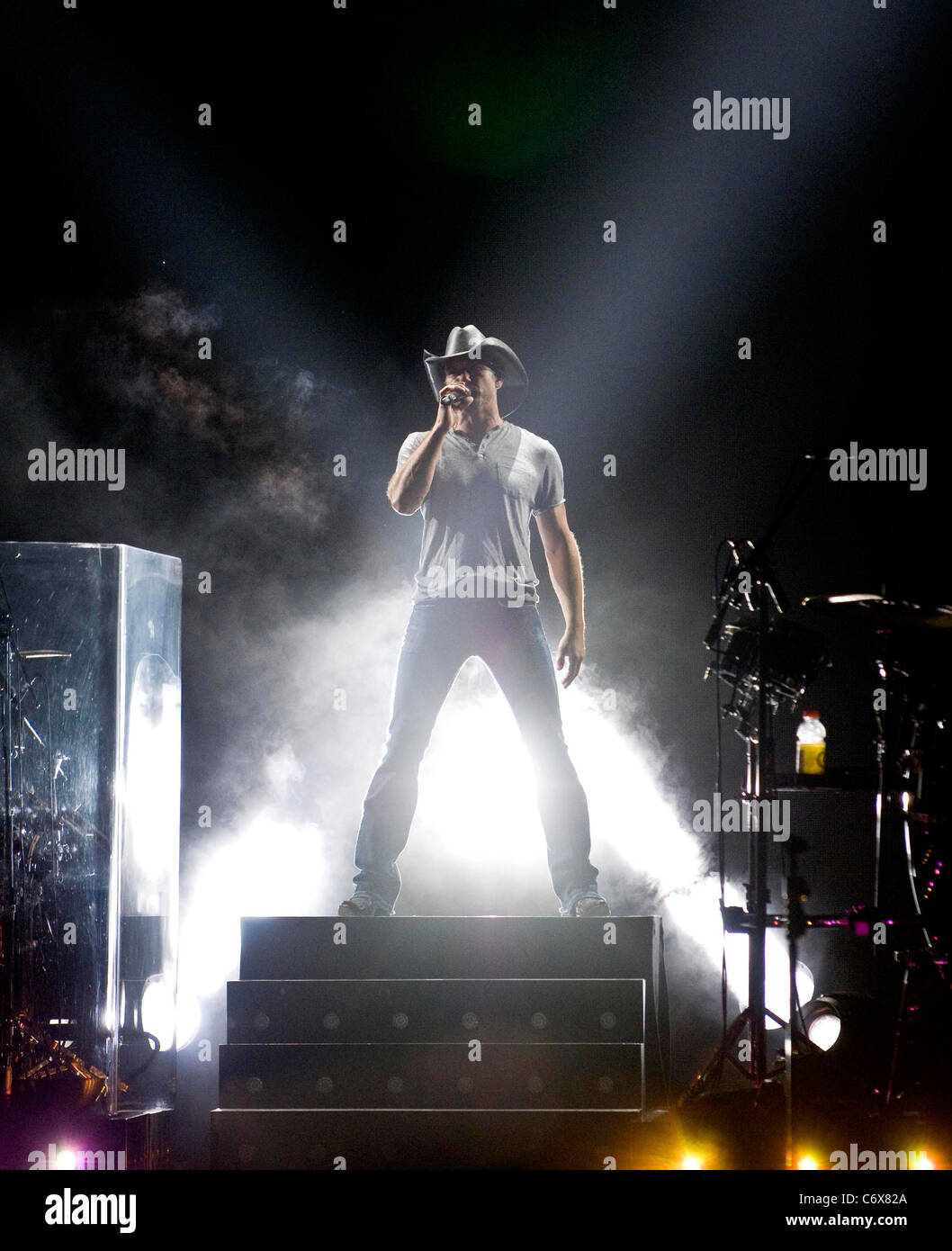 Tim McGraw performing live on stage at Cruzan Amphitheatre. West Palm ...