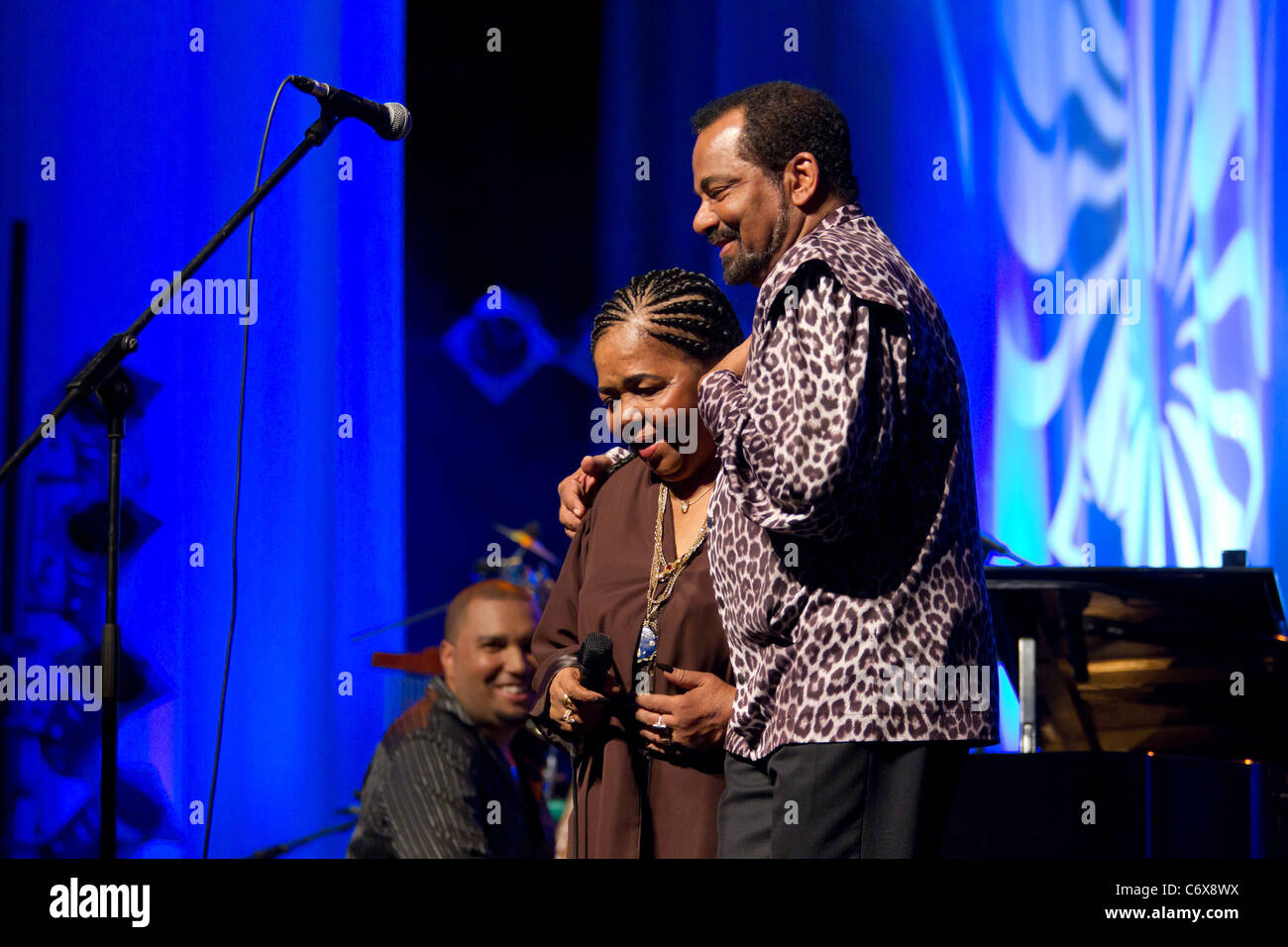 Cesaria Evora and Bonga performing live at Coliseu dos Recreios Lisbon ...