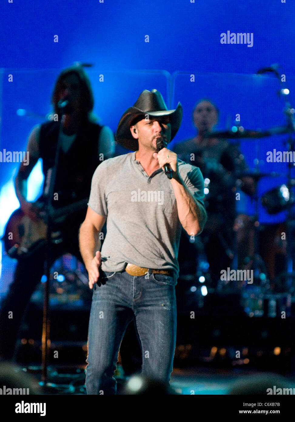 Tim McGraw performing live on stage at Cruzan Amphitheatre. West Palm ...
