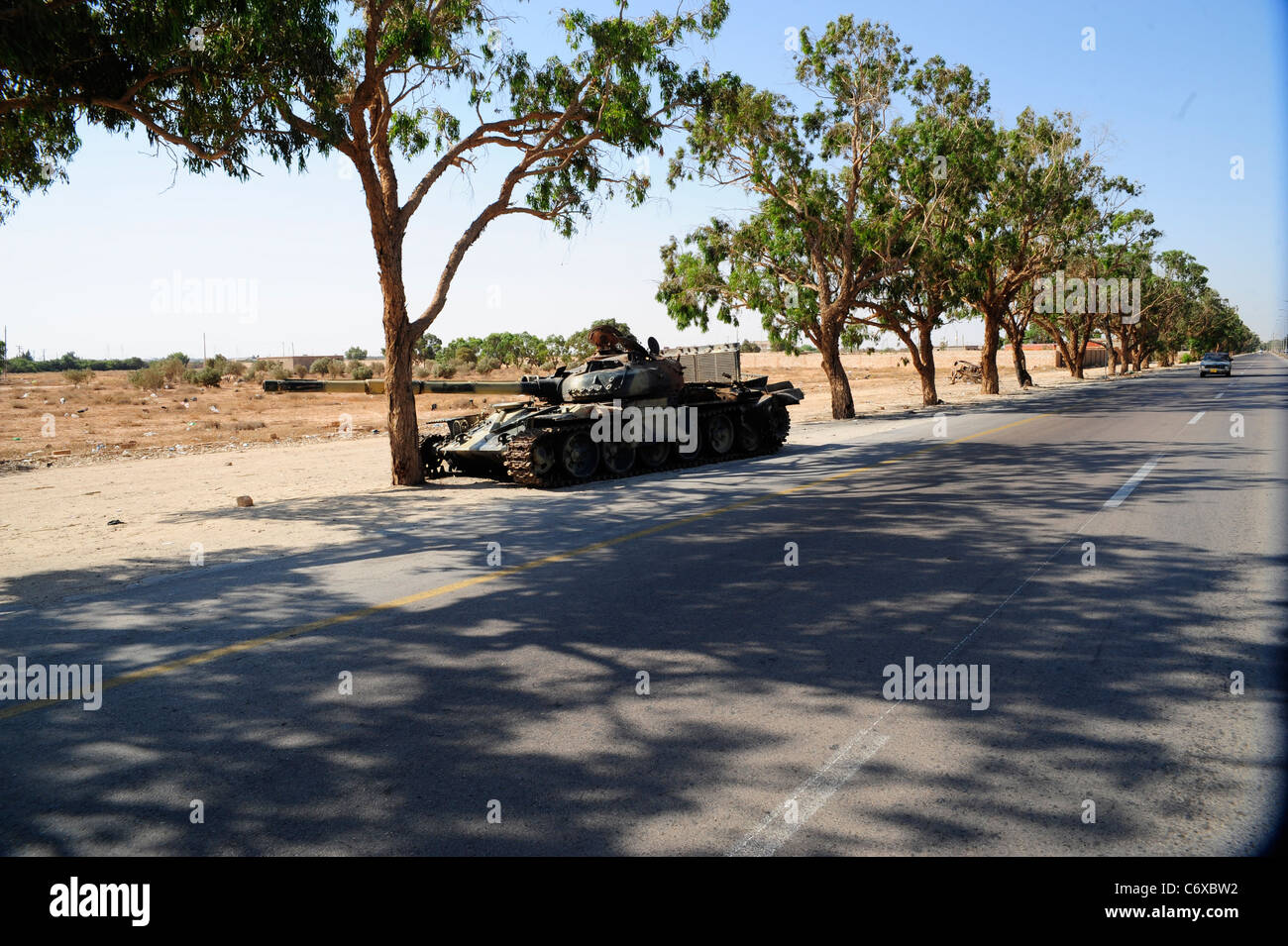 Destroyed Tank Libyan Desert High Resolution Stock Photography and ...