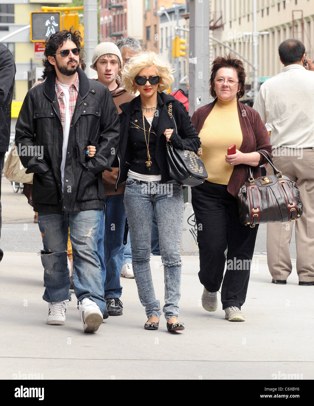 Christina Aguilera out and about in Soho on Mother's Day with Jordan ...