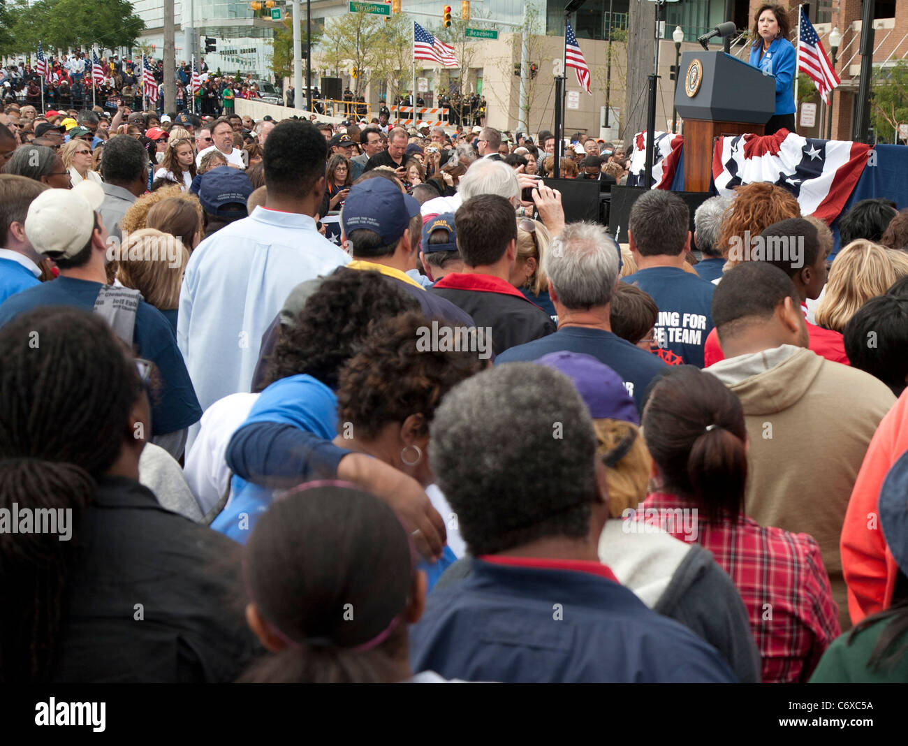 Detroit, Michigan - Secretary of Labor Hilda Solis speaks at President ...