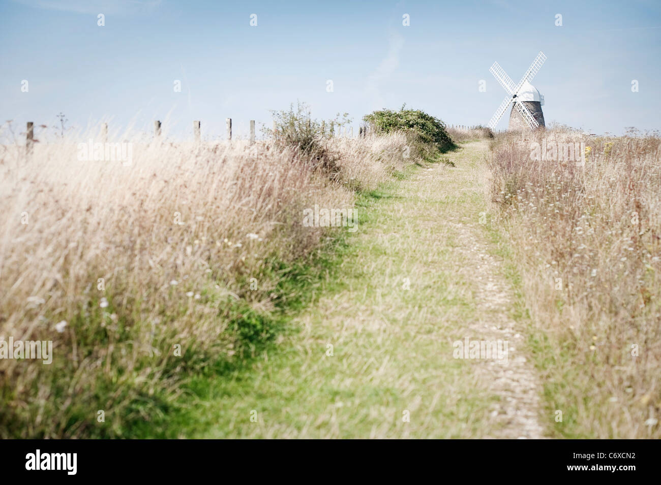 Halnaker windmill path hi-res stock photography and images - Alamy