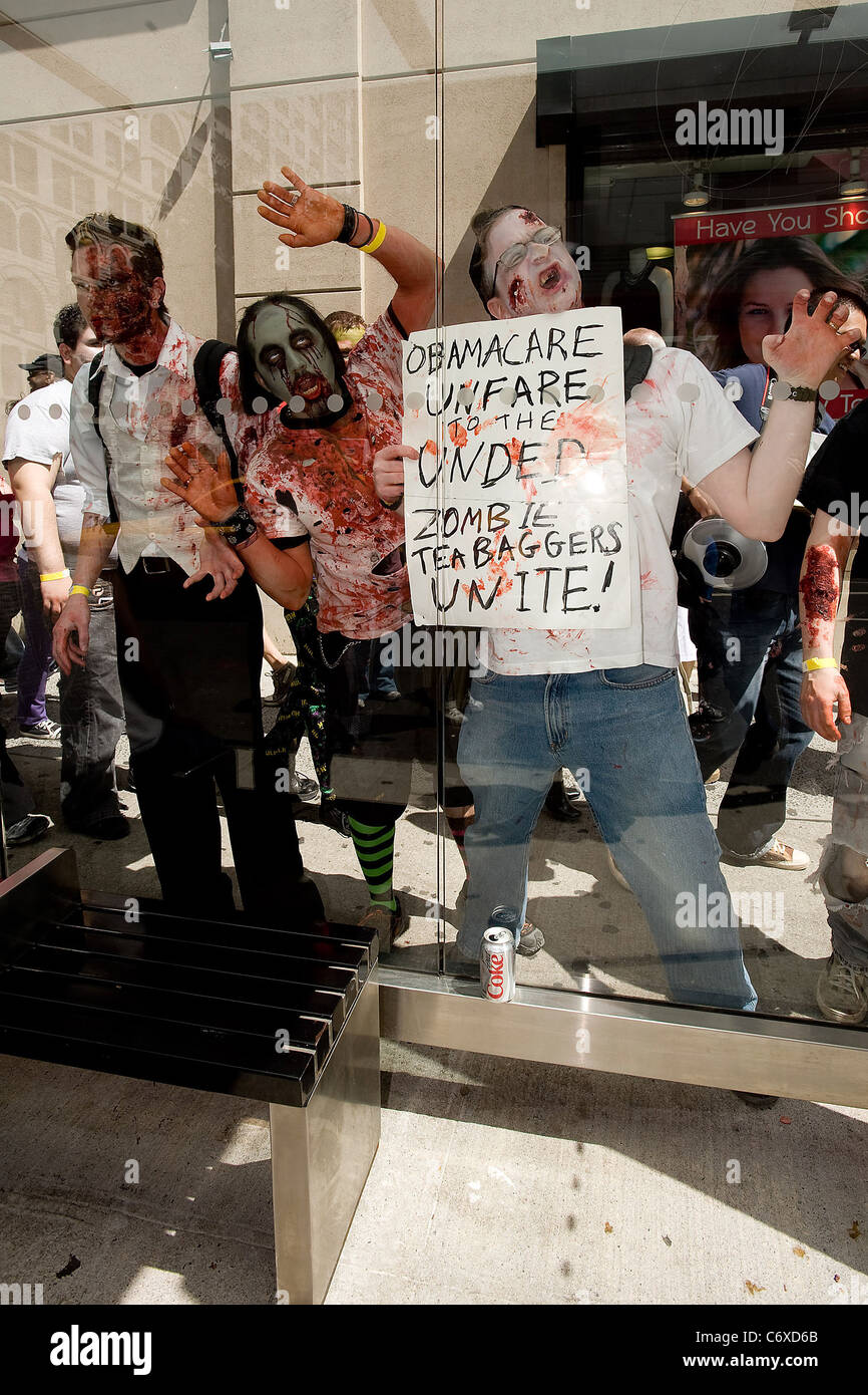 Zombies at the Premiere of 'Survival of the Dead' at Village East ...