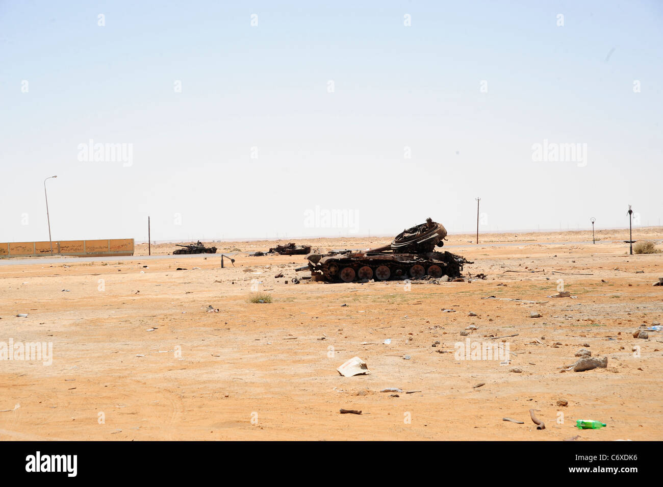 Libyan T-72 tanks destroyed in the desert by NATO airstrikes, Libya ...