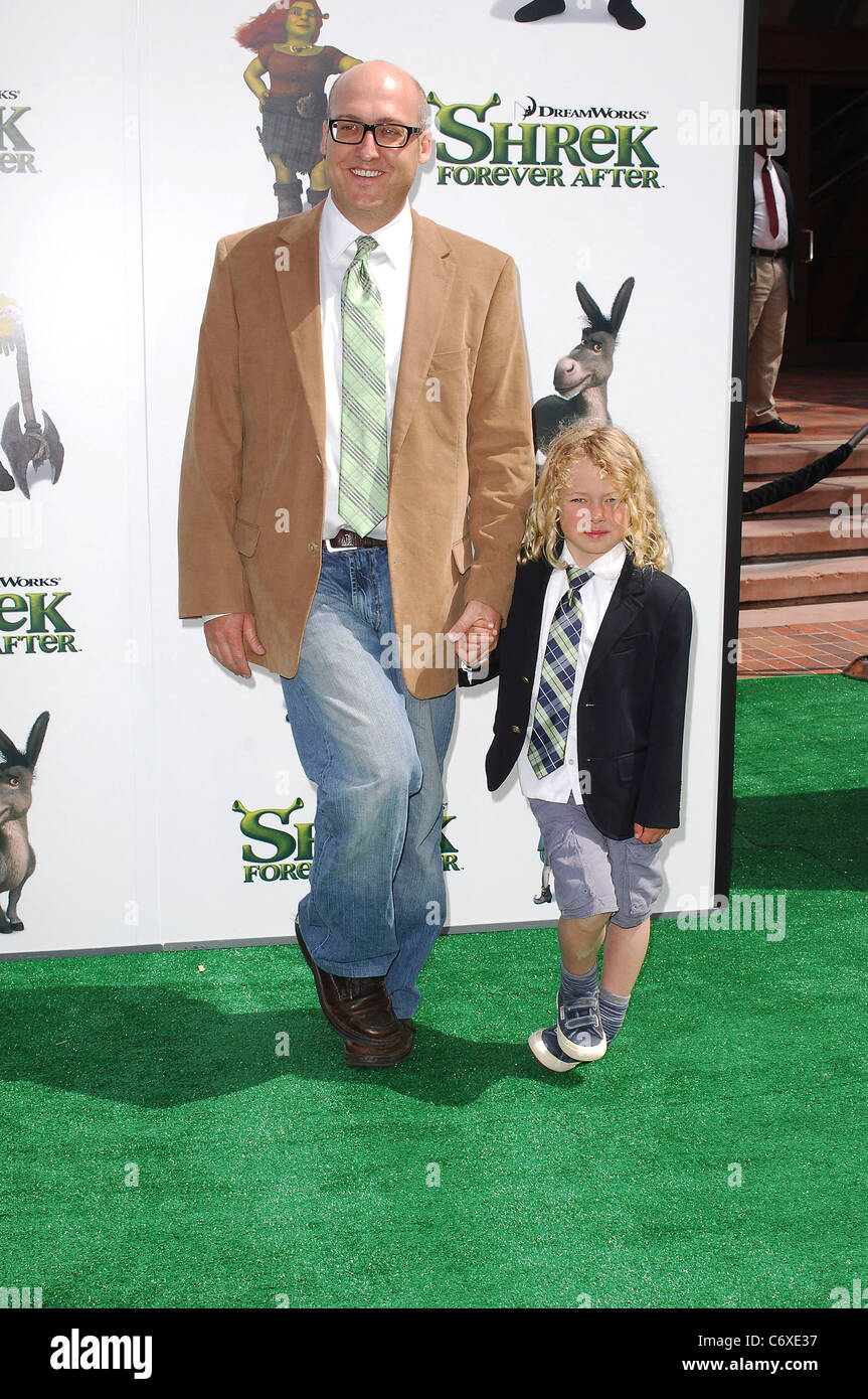 Director Mike Mitchell and son, "Shrek Forever After" Los Angeles ...