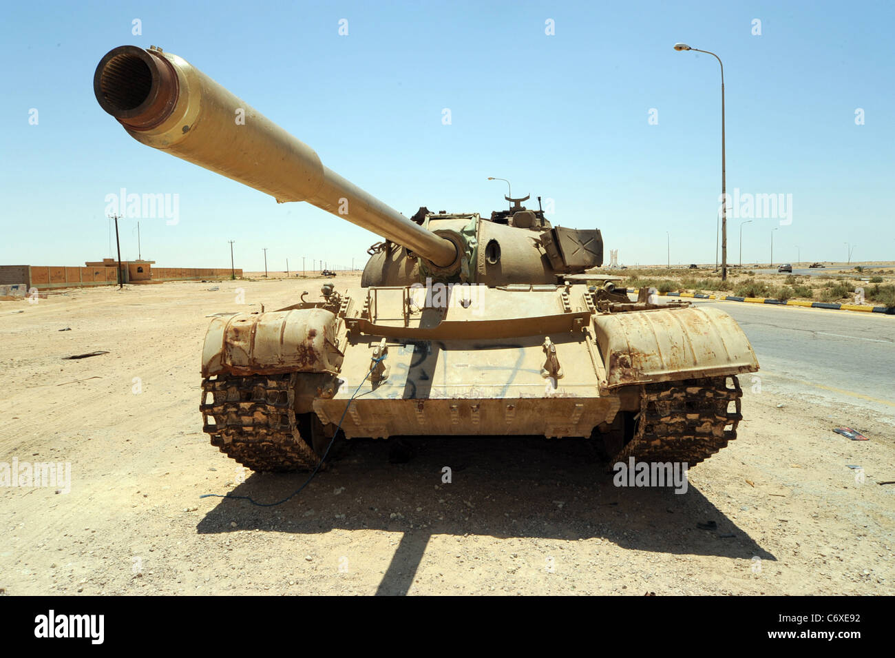 Destroyed Tank Libyan Desert High Resolution Stock Photography and ...