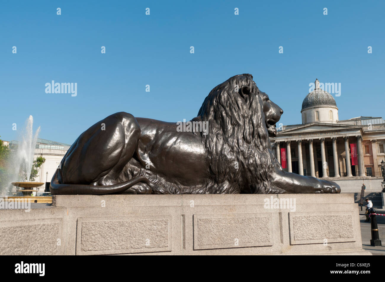 Trafalgar Square Lion,London,England,UK Stock Photo - Alamy