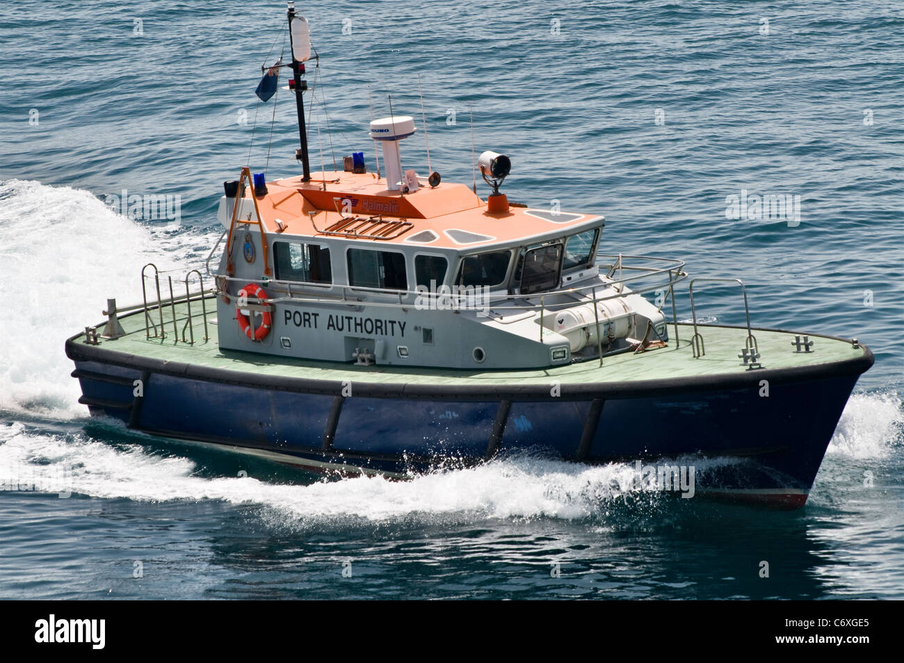 Port authority launch boat police gibraltar hi-res stock photography ...