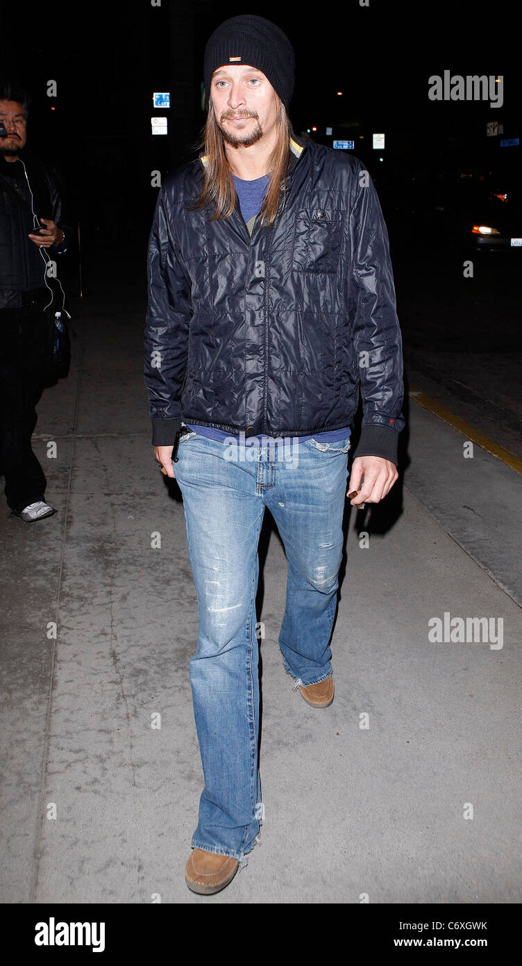 Kid rock leaving trousdale night club with cigar los angeles hi-res ...
