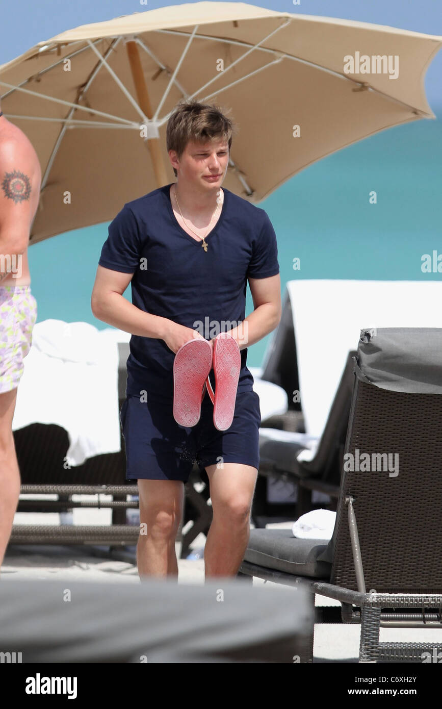 Arsenal soccer player Andrey Arshavin on holiday at Miami Beach Miami ...