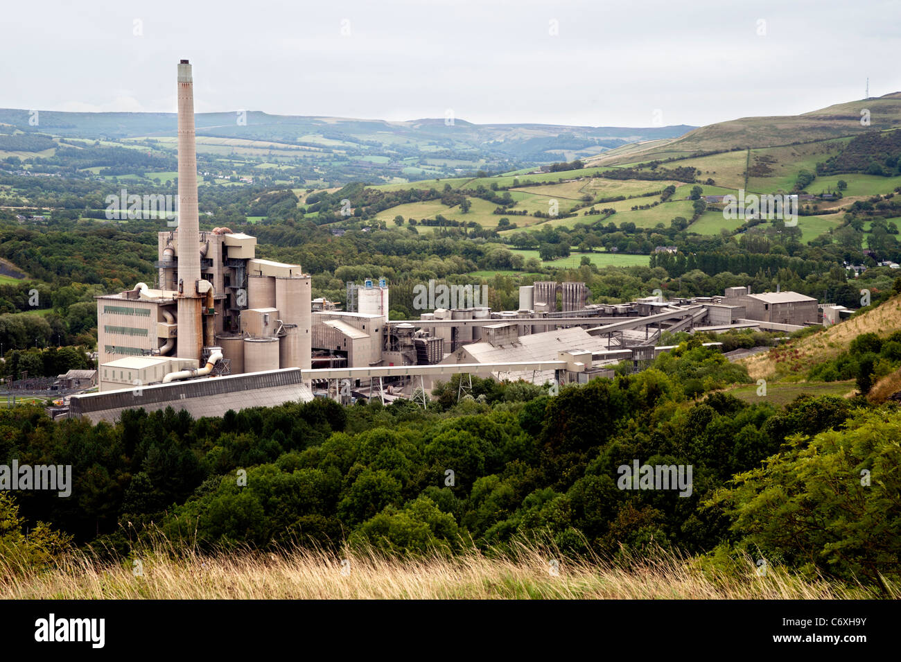 Cement works near Castleton, Hope Valley, Peak District National Park ...