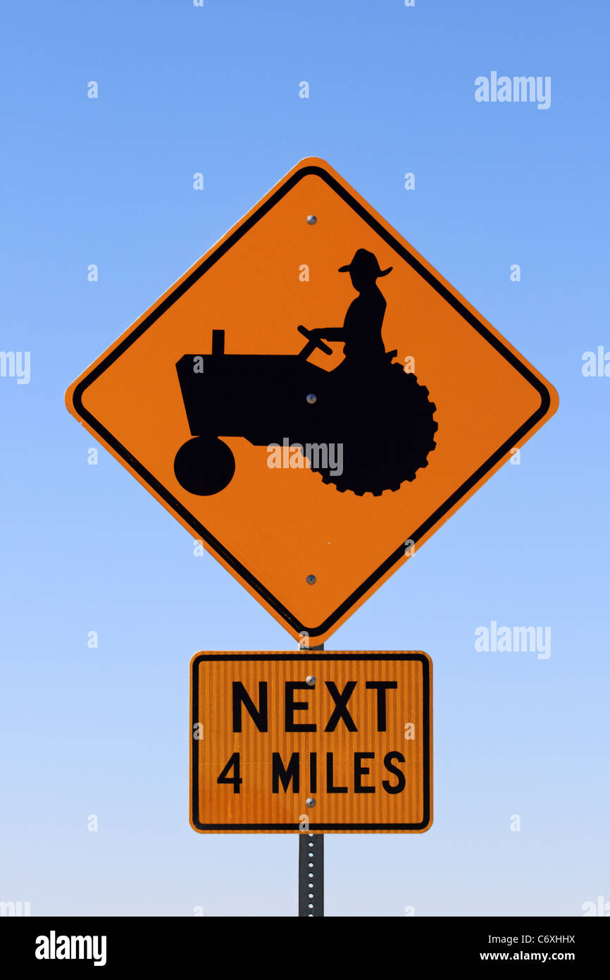 Tractor warning sign hi-res stock photography and images - Alamy