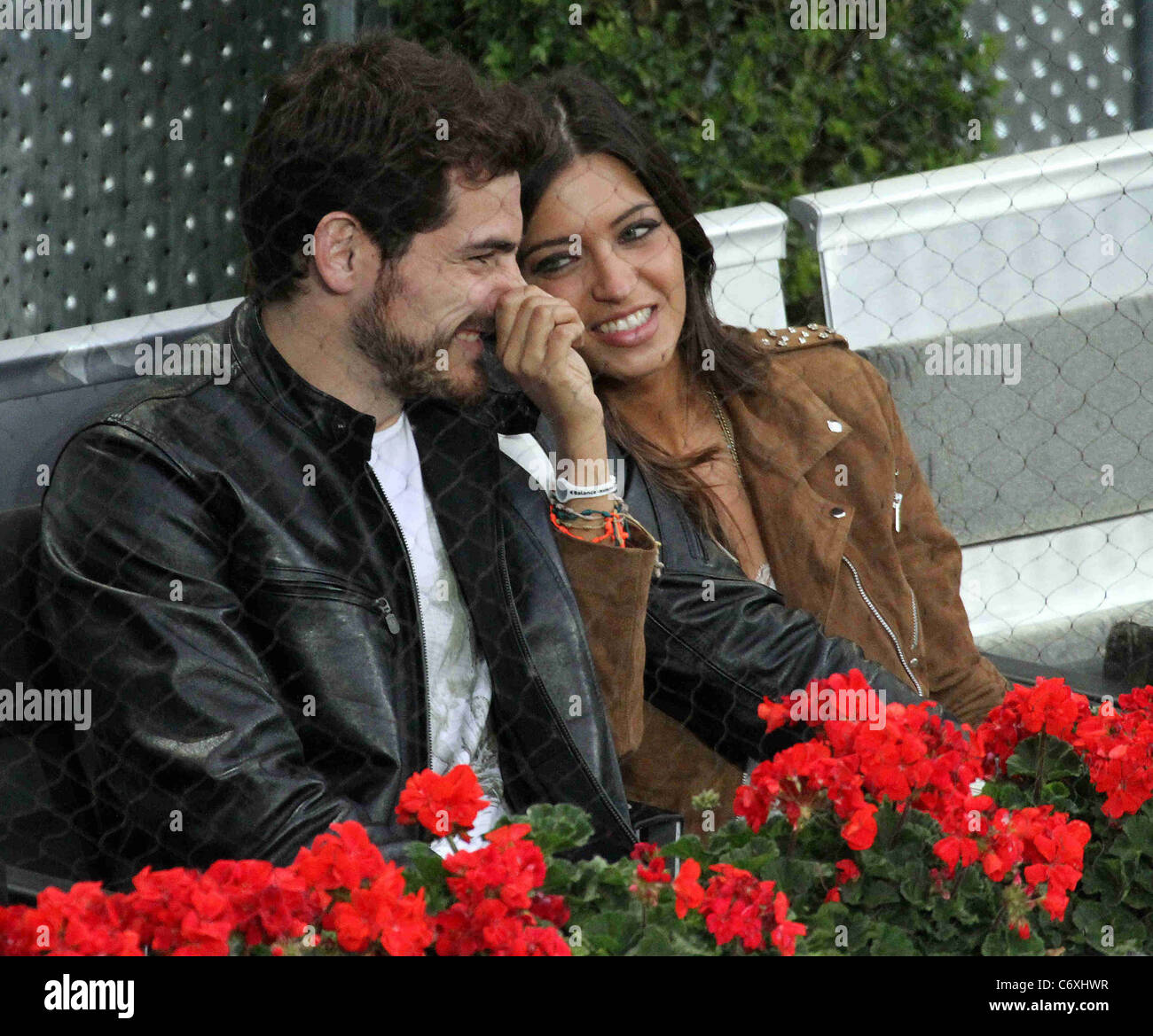 Iker Casillas and girlfriend Sara Carbonero at the Madrid Master Series ...