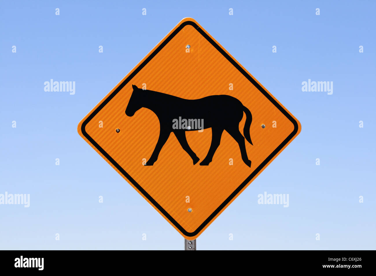 Horse warning sign hi-res stock photography and images - Alamy