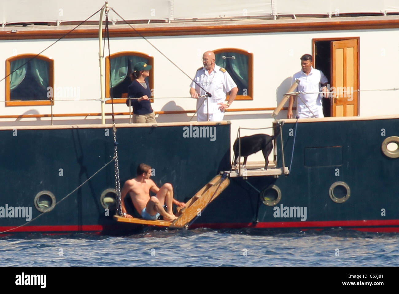 Pierre Casiraghi on the boat Pacha III during the Monaco Grand Prix ...