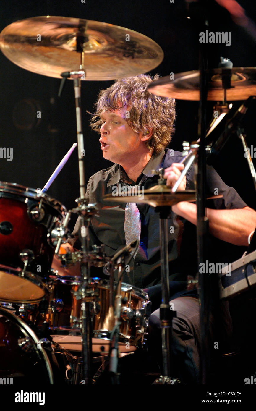 Jeff Burrows of band 'Crash Karma' performing live on stage at The Mod ...