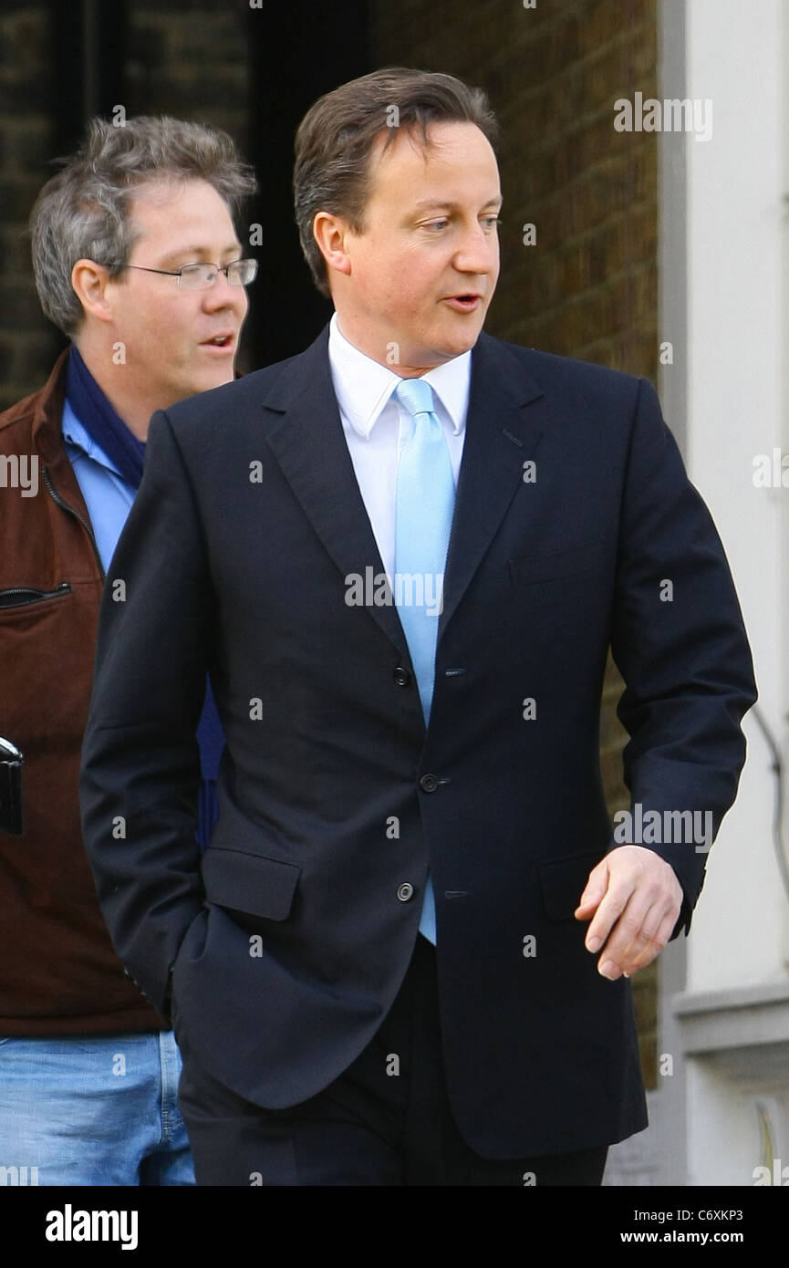 David Cameron taking his children to school London, England - 11.05.10 ...