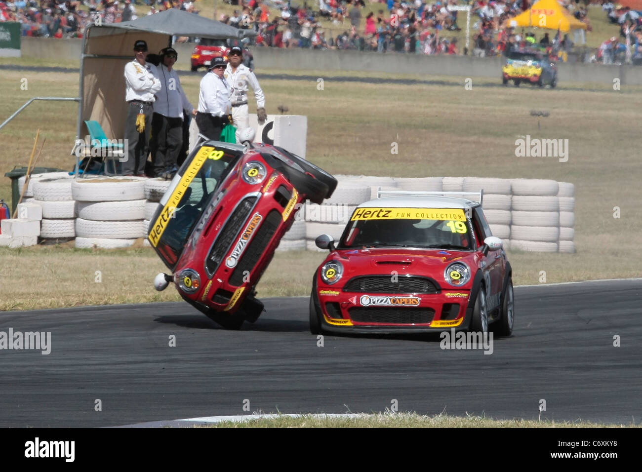 Mini Challenge driver Kain Magro rode up the side of Sarah Harley and ...