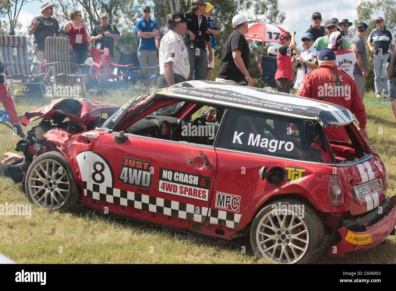 Mini Challenge driver Kain Magro rode up the side of Sarah Harley and ...