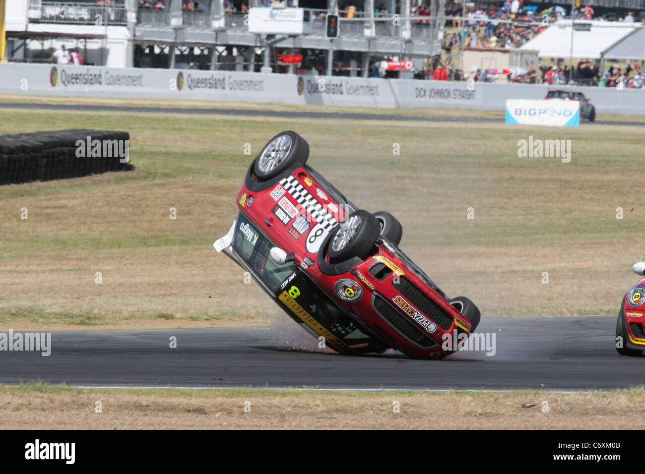 Mini Challenge driver Kain Magro rode up the side of Sarah Harley and ...