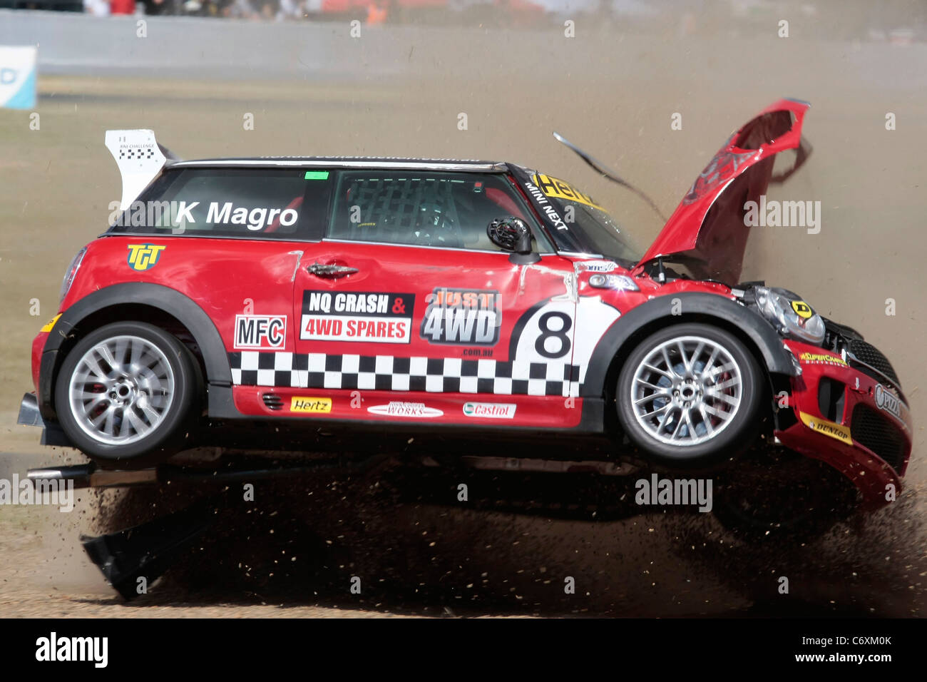 Mini Challenge driver Kain Magro rode up the side of Sarah Harley and ...