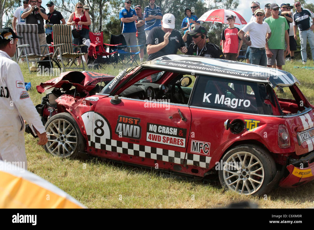 Mini Challenge driver Kain Magro rode up the side of Sarah Harley and ...